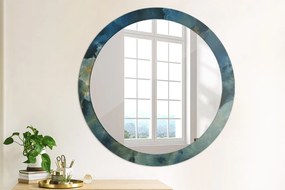 Kulaté zrcadlo tištěný rám Mramor onyx fi 90 cm