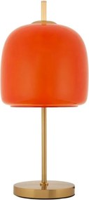 Oranžová/ve zlaté barvě kovová stolní lampa se skleněným stínidlem (výška 53 cm) Oldy – Mauro Ferretti