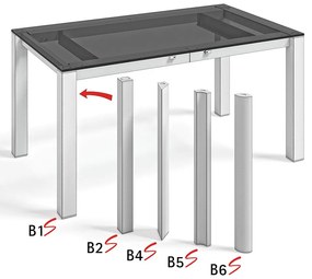 Volpato Stolové nohy IN/OUT B5 750 černá matná, sada 4ks