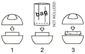 Tmavě šedý plastový odpadkový koš 1 l Bowl – Spirella