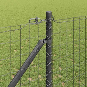 Evropský plot se hroty 10 x 1,4 m Ocel potažená PVC Šedá 3350639
