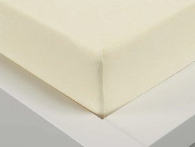 XPOSE® Dětské jersey prostěradlo Exclusive - vanilkové 70x140 cm