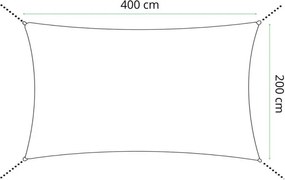 Stínící sluneční plachta 4x2 m SPRINGOS SN0059 tmavě šedá