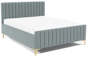 Eka Čalouněná postel SUTRA+ 160x200 cm Barva látky Trinity: (2301) Krémová bíla, Úložný prostor: Bez úložného prostoru
