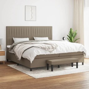 Box spring postel s matrací taupe 200x200 cm textil 3136785