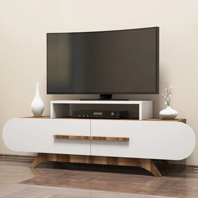 Hanah Home TV stolek Rose 145 cm ořech/bílý