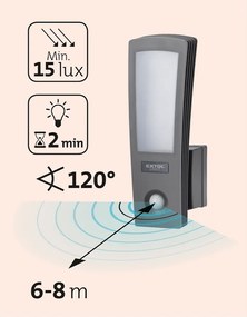 EXTOL LIGHT Světlo LED, domovní, s pohybovým čidlem, 700 lm 43219