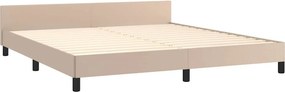 Rám postele s čelem cappuccino 180x200 cm umělá kůže 3125468