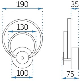 Nástěnná lampa APP1042-W matně černá