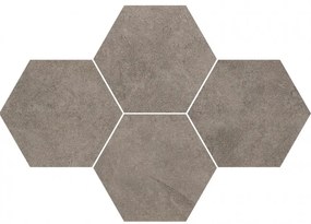 Stargres Dlažba Qubus Dark Grey Mosaic Hexagon 40,8x28,3 - 152176