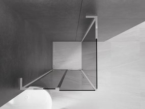 Mexen Velar L, sprchový kout s posuvnými dveřmi 110 x 110 cm, 8mm šedé sklo, chromová, 871-110-110-43-01
