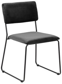 Čalouněná židle v industriálním stylu Černá EASII
