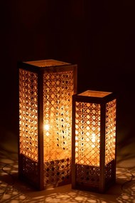 Přírodní bambusová stolní lampa Rectan - 23*23*65cm