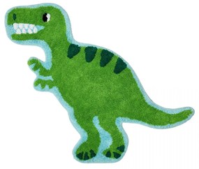 Sass & belle Dětský kobereček T-Rex, zelená barva, textil