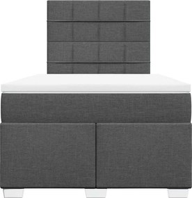 Box spring postel s matrací tmavě šedá 120x200 cm textil 3292756