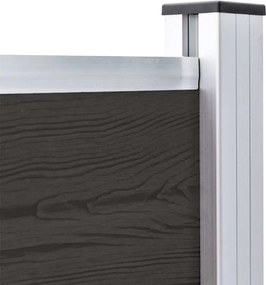 Plotový dílec WPC 180 x 105 cm černý 148975