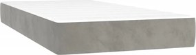Box spring postel s matrací světle šedá 80 x 200 cm samet 3141509