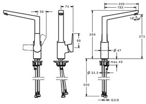 Hansa Kuchyňská dřezová baterie HANSATWIST 9202203
