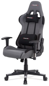 Kancelářská židle, šedá látka, houpací mech., plastový kříž