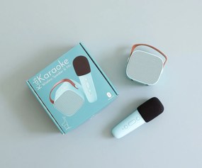 Bluetooth Karaoke set mikrofon a reproduktor Modrý