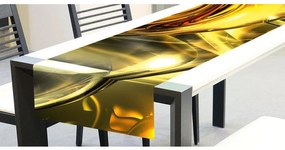 Ubrus - běhoun na stůl Zlatý abstrakt TS 018 / ubrusy - běhouny na stůl 40 x 140 cm Dimex