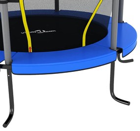 vidaXL Marketos Trampolína s bezpečnostní sítí kulatá 140 x 160 cm modrá