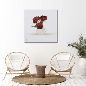 Gario Obraz na plátně Vybledlé růže ve váze Rozměry: 30 x 30 cm