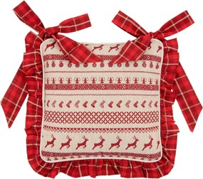 Podsedák na židli s volánky Nordic Christmas - 40*40 cm