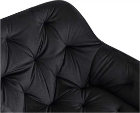 Kancelářské křeslo Skarto Velvet, černá / zlatá