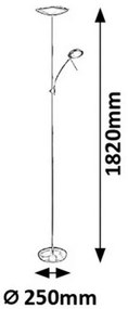 Rabalux 7006 - LED Stojací lampa VLASTA 1xLED/18W + 1xLED/5W/230V