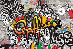 Tapeta barevné graffiti - 150x100