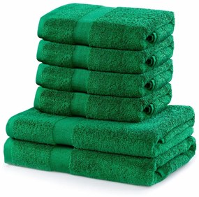DecoKing Sada ručníků a osušek Marina zelená, 4 ks 50 x 100 cm, 2 ks 70 x 140 cm