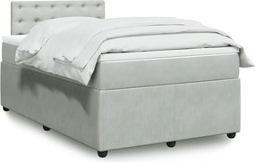 Box spring postel s matrací světle šedá 120 x 200 cm samet 3287722