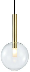 Závěsné svítidlo Niko, 1x transparentní skleněné stínítko, (fi 20cm), g