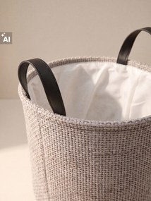 Sinsay - Úložný koš ze žinylky s uchy - šedá