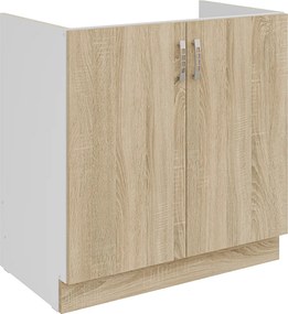 Levná kuchyňská linka SARA | 180 cm | bílá/dub sonoma