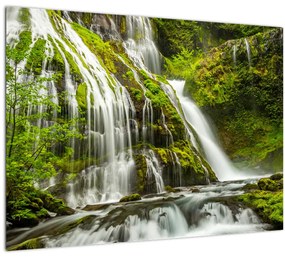 Skleněný obraz - Vodopád, Wind River Valley (70x50 cm)