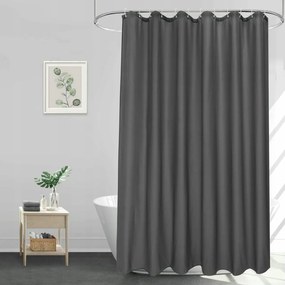 Sprchový curtain textilní koupelnový curtain odolný a stylový, tmavě šedý 180x220cm