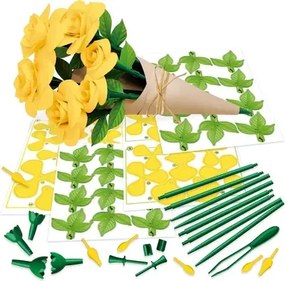EDUCA 3D puzzle Floral Art: Žluté růže / papírová dekorace / bez lepid