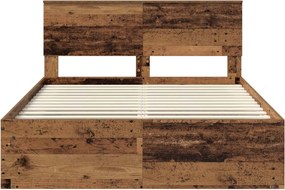 Rám postele Staré dřevo 135 x 190 cm Masivní borové dřevo 3410616