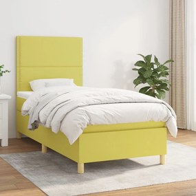 vidaXL Box spring postel s matrací 90x190 cm textil [3142222] Barva: Tmavě šedá