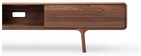 Hnědý TV stolek z dubového dřeva 220x45x45 cm Fawn – Gazzda