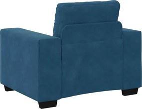 Set pohovek 3 ks Modrá samet 3324648