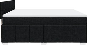 Box spring postel s matrací černá 200x200 cm textil 3289477