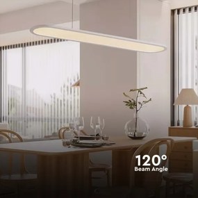 LED Lustr na lanku LED/24W/230V 3000K bílá