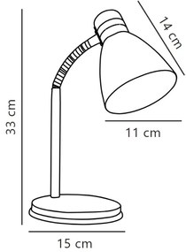 Nordlux - Stolní lampa CYCLONE 1xE14/15W/230V černá