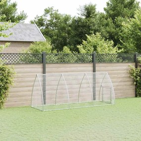 Klec pro kuřata stříbrná 300 x 105 x 120 cm pozinkovaná ocel 172553