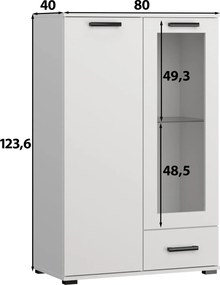 ADRK Furniture Frazio Vysoká komoda ADRK-CHES-FRA-125-K