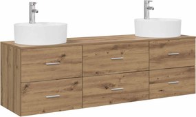 Sada koupelnových skříněk 3 ks Dub artisan 62,5 x 44,5 x 50 cm 3405874