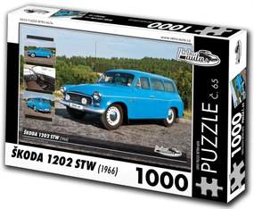 Retro-auta puzzle č. 65 škoda 1202 stw (1966) 1000 dílků